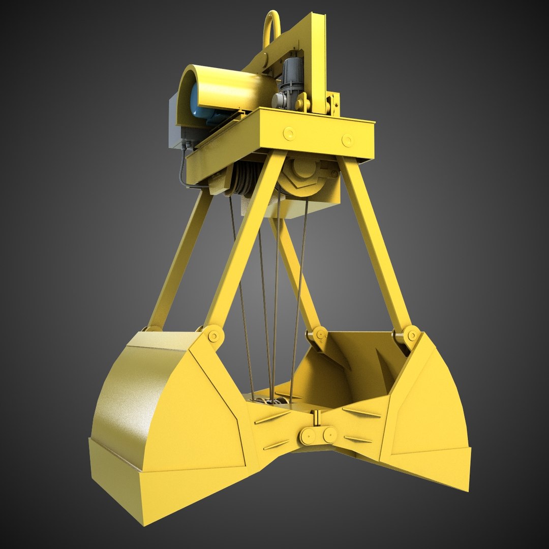 Excavator Grab 1 3d Model