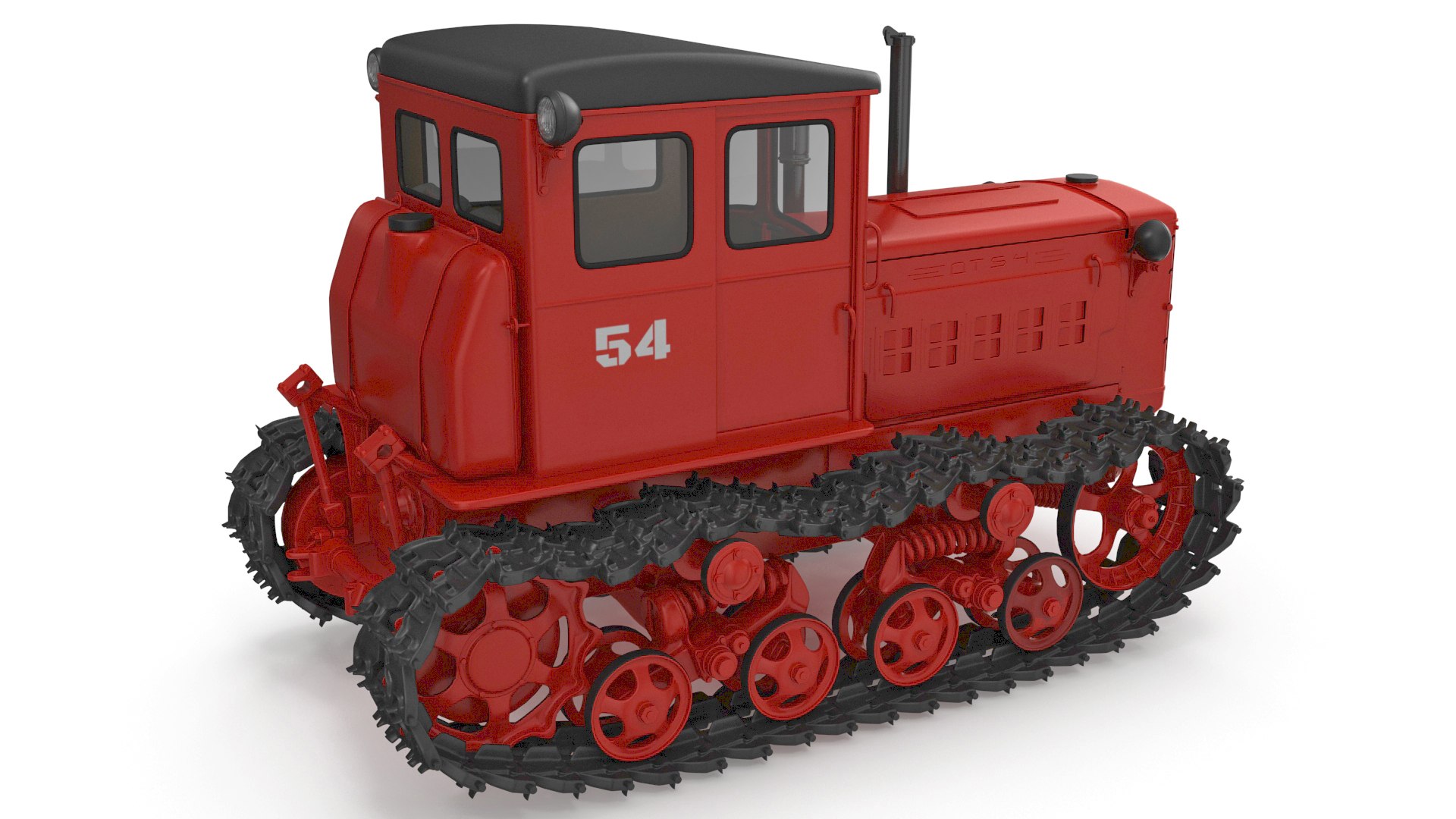 Soviet crawler tractor dt54 3D model - TurboSquid 1575800