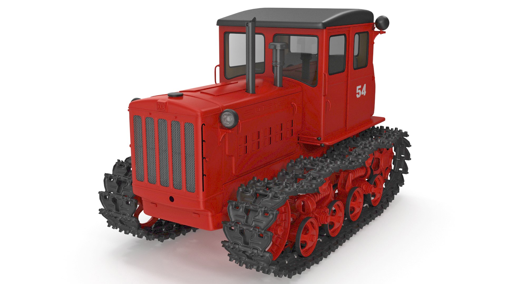 Soviet crawler tractor dt54 3D model - TurboSquid 1575800