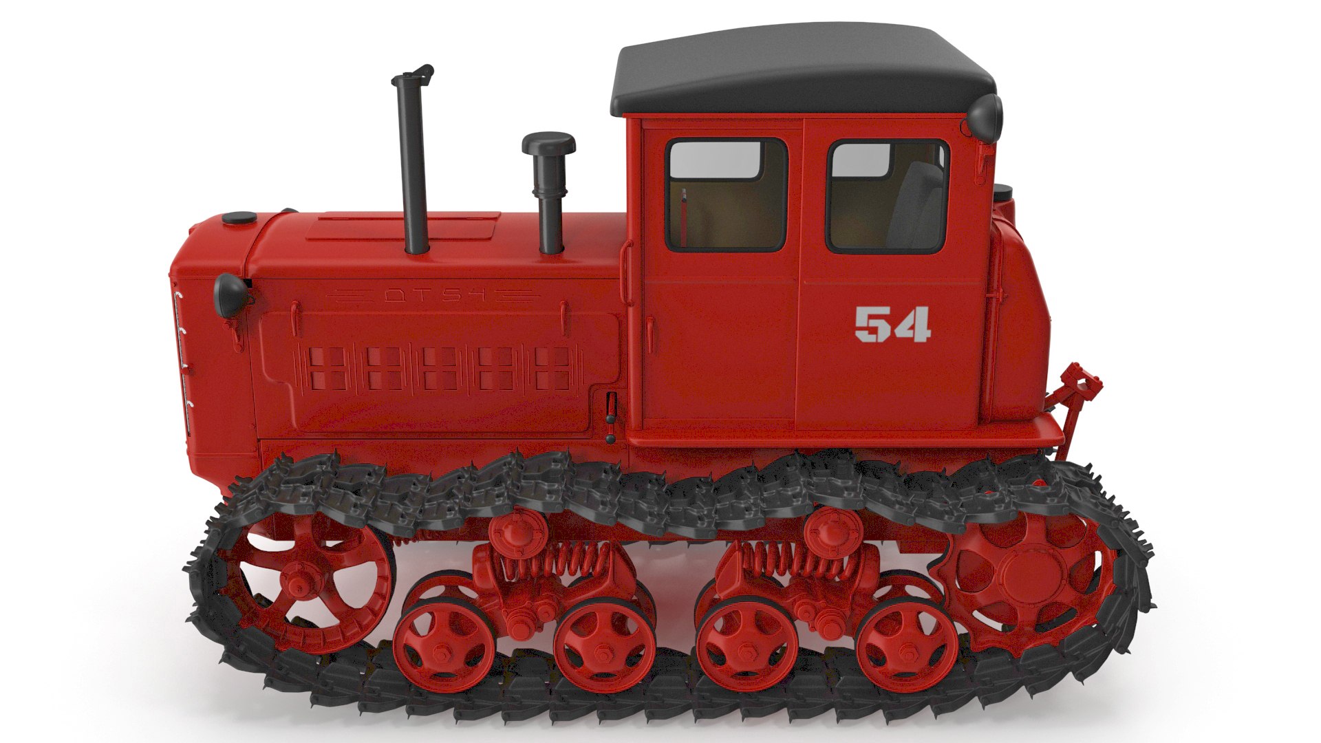 Soviet crawler tractor dt54 3D model - TurboSquid 1575800