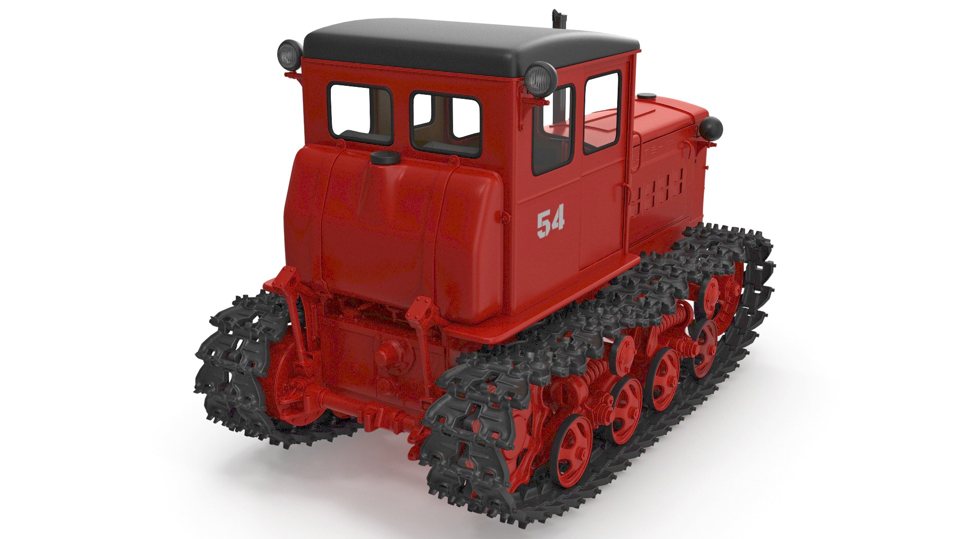 Soviet crawler tractor dt54 3D model - TurboSquid 1575800