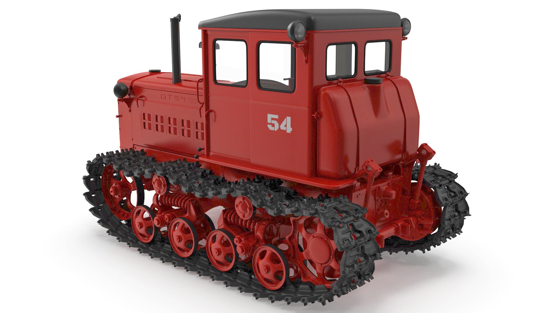 Soviet crawler tractor dt54 3D model - TurboSquid 1575800