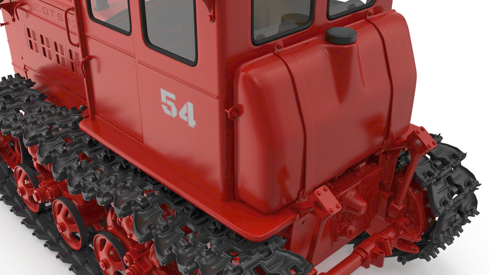 Soviet crawler tractor dt54 3D model - TurboSquid 1575800