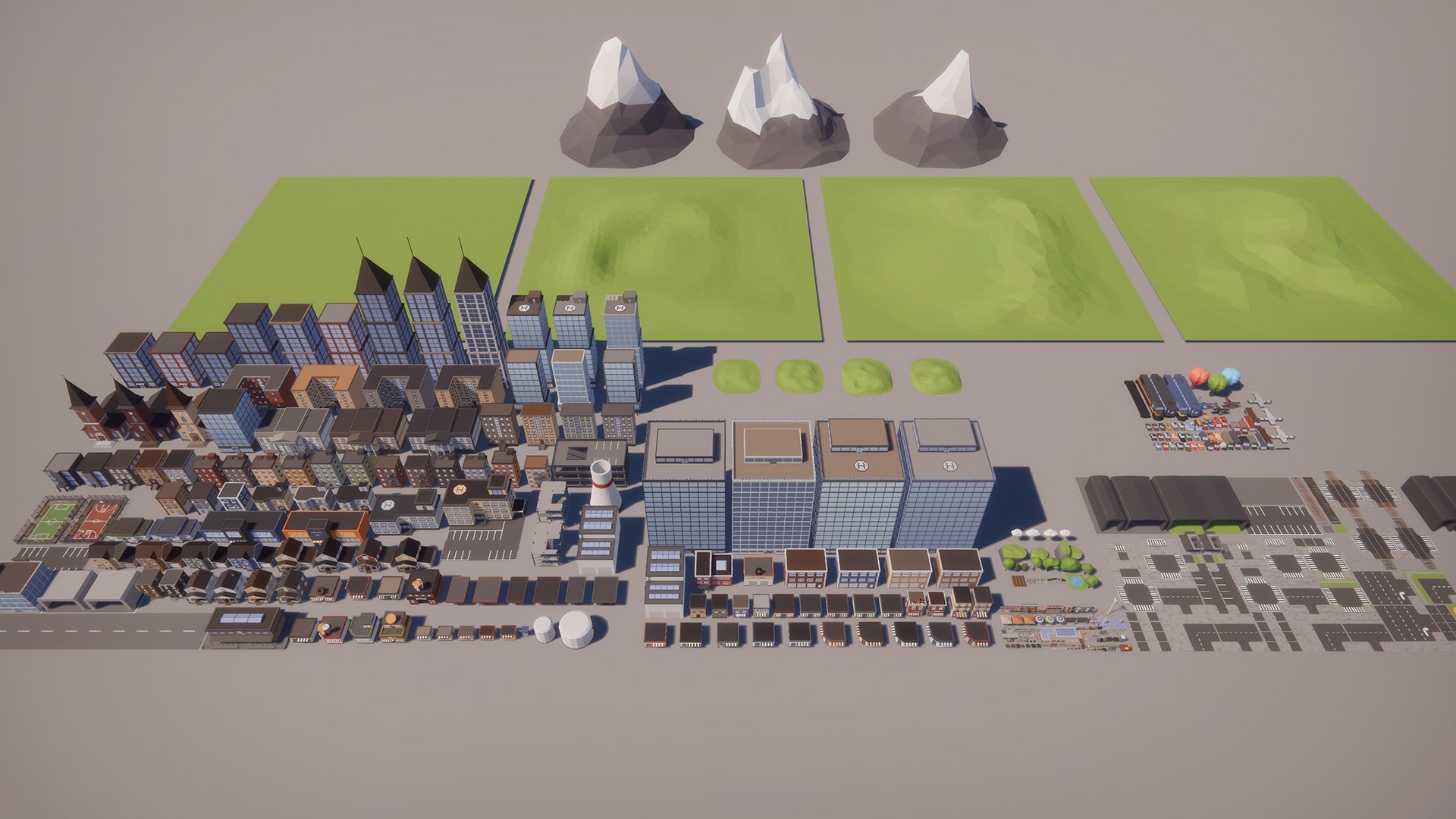 Low Poly Megapolis Pack 3D Model - TurboSquid 1731787