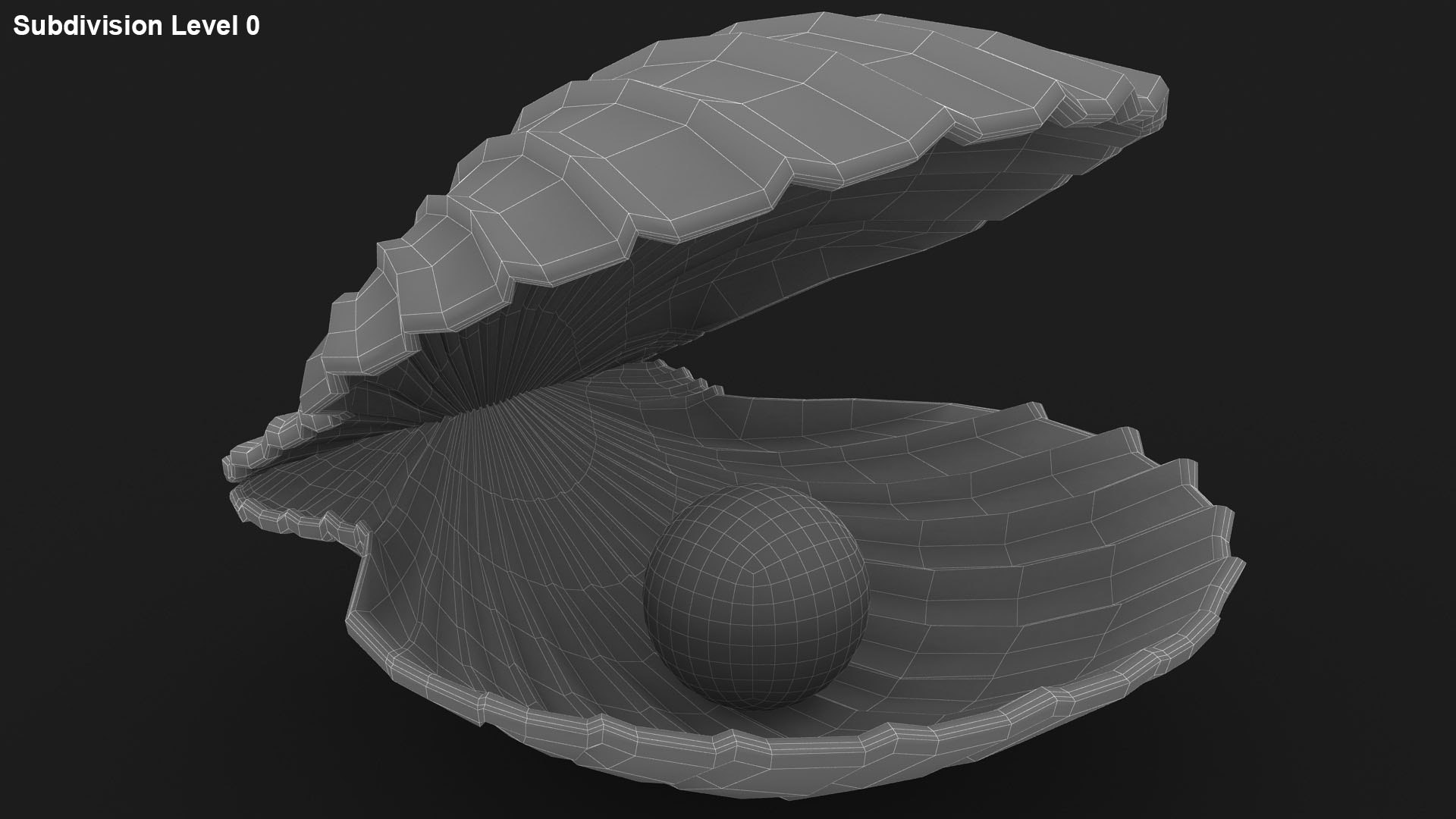 Clam shell pearl 3D model - TurboSquid 1544998