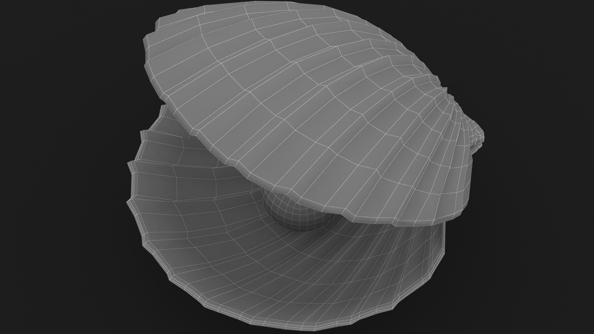 Clam shell pearl 3D model - TurboSquid 1544998