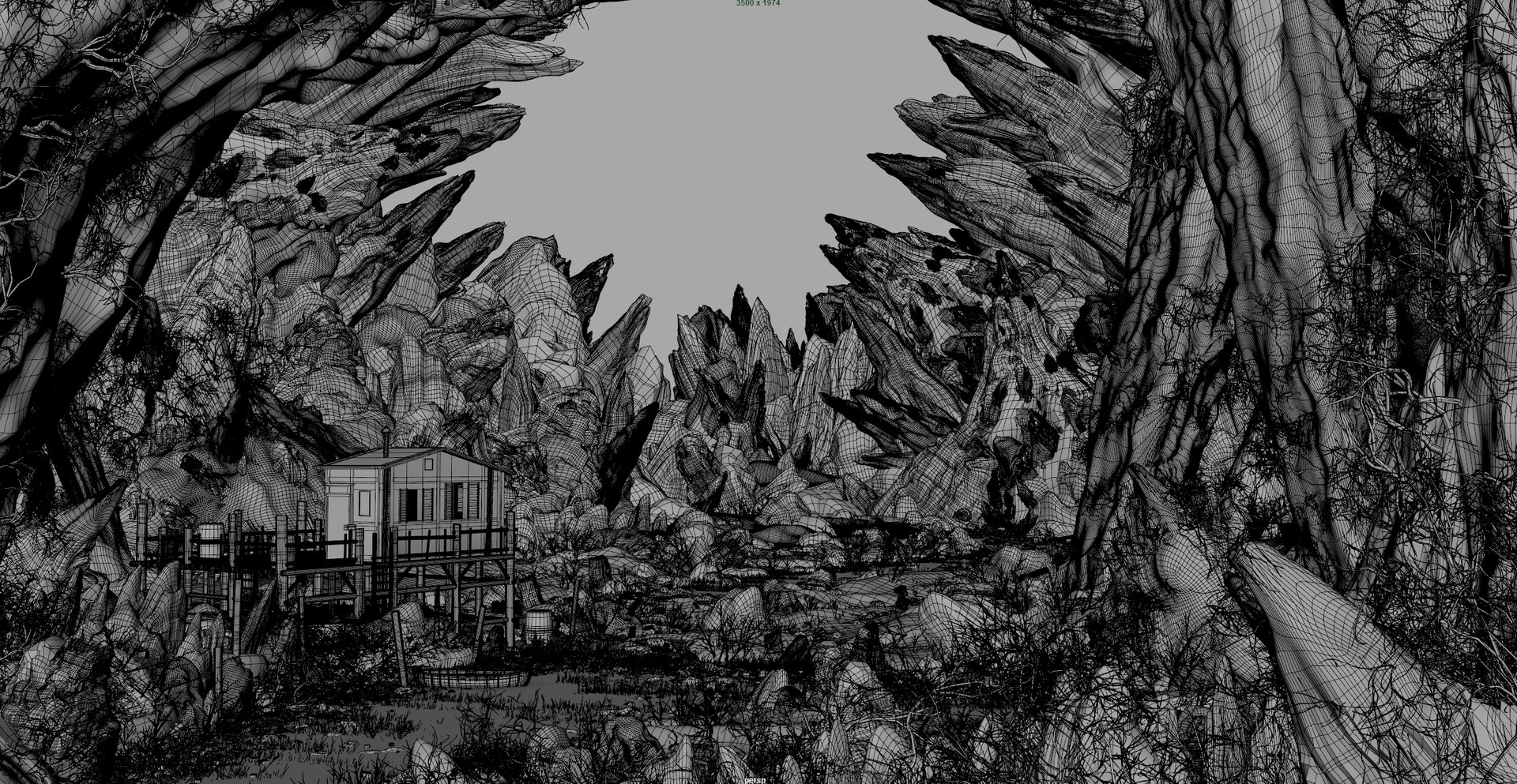 Fantasy Cabin Cave Environment 3D Model - TurboSquid 2159026