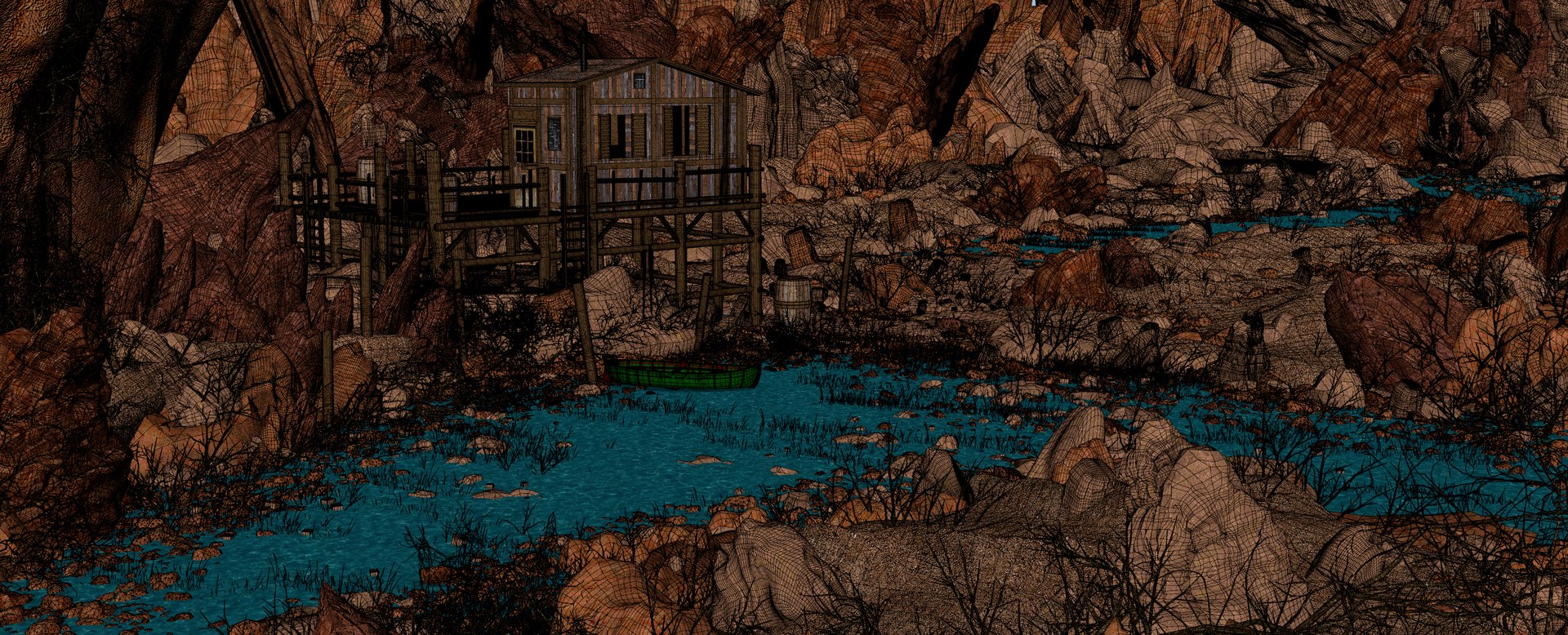 Fantasy Cabin Cave Environment 3D Model - TurboSquid 2159026