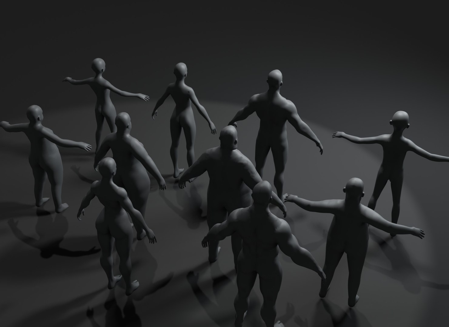 3D Human Body Base Mesh 10 3D Models Pack 10k Polygons - TurboSquid 1767825