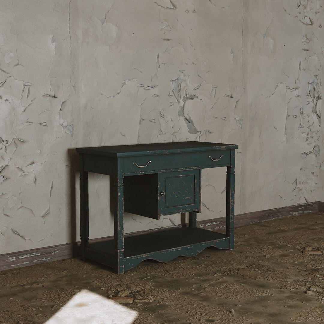 Free Old Rustic Stand Model - TurboSquid 1937956