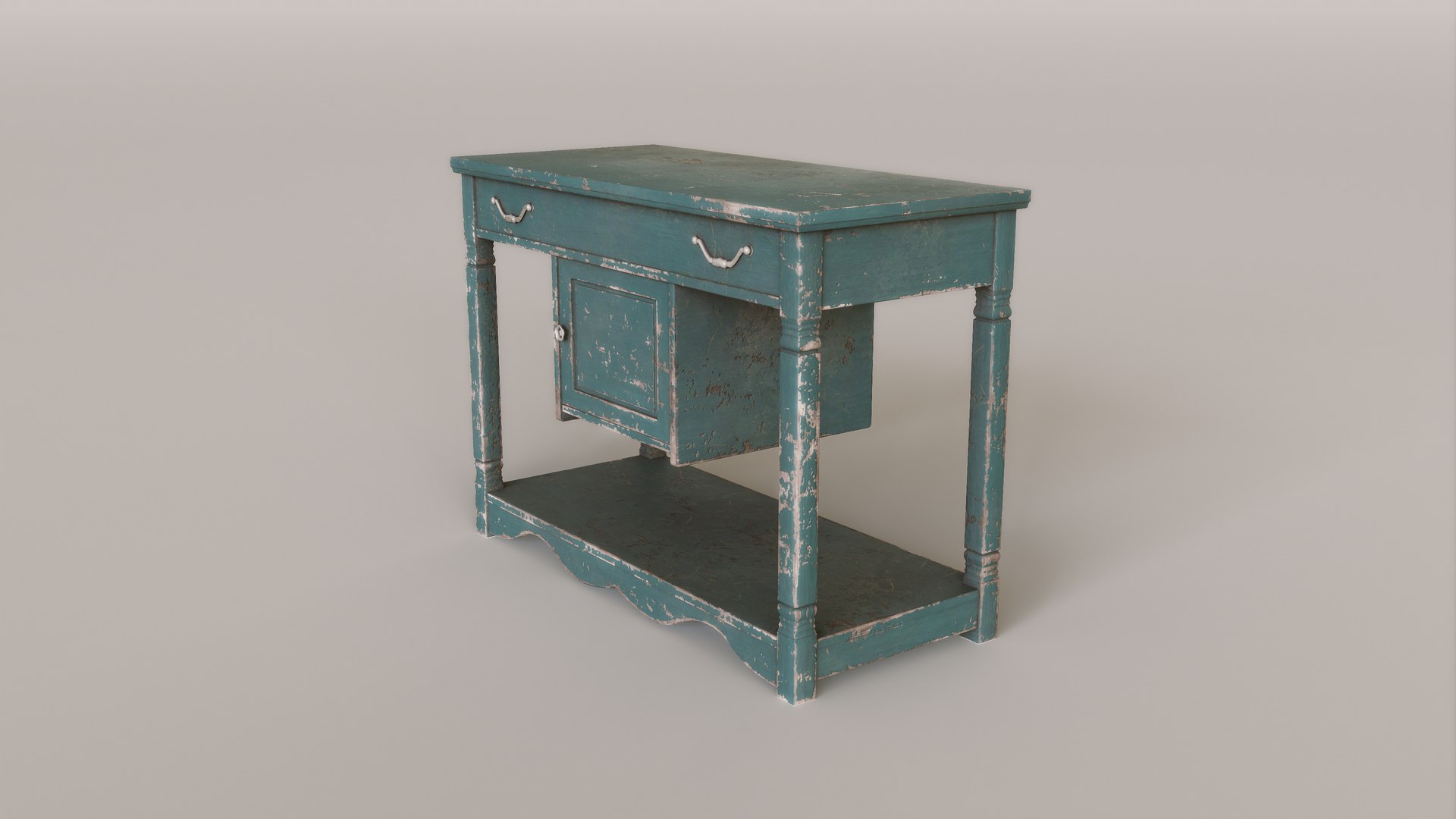 Free Old Rustic Stand Model - TurboSquid 1937956