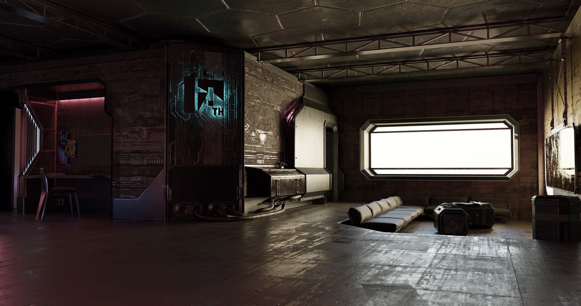 Cyberpunk Apartment Scene V12 3D Model - TurboSquid 2034913