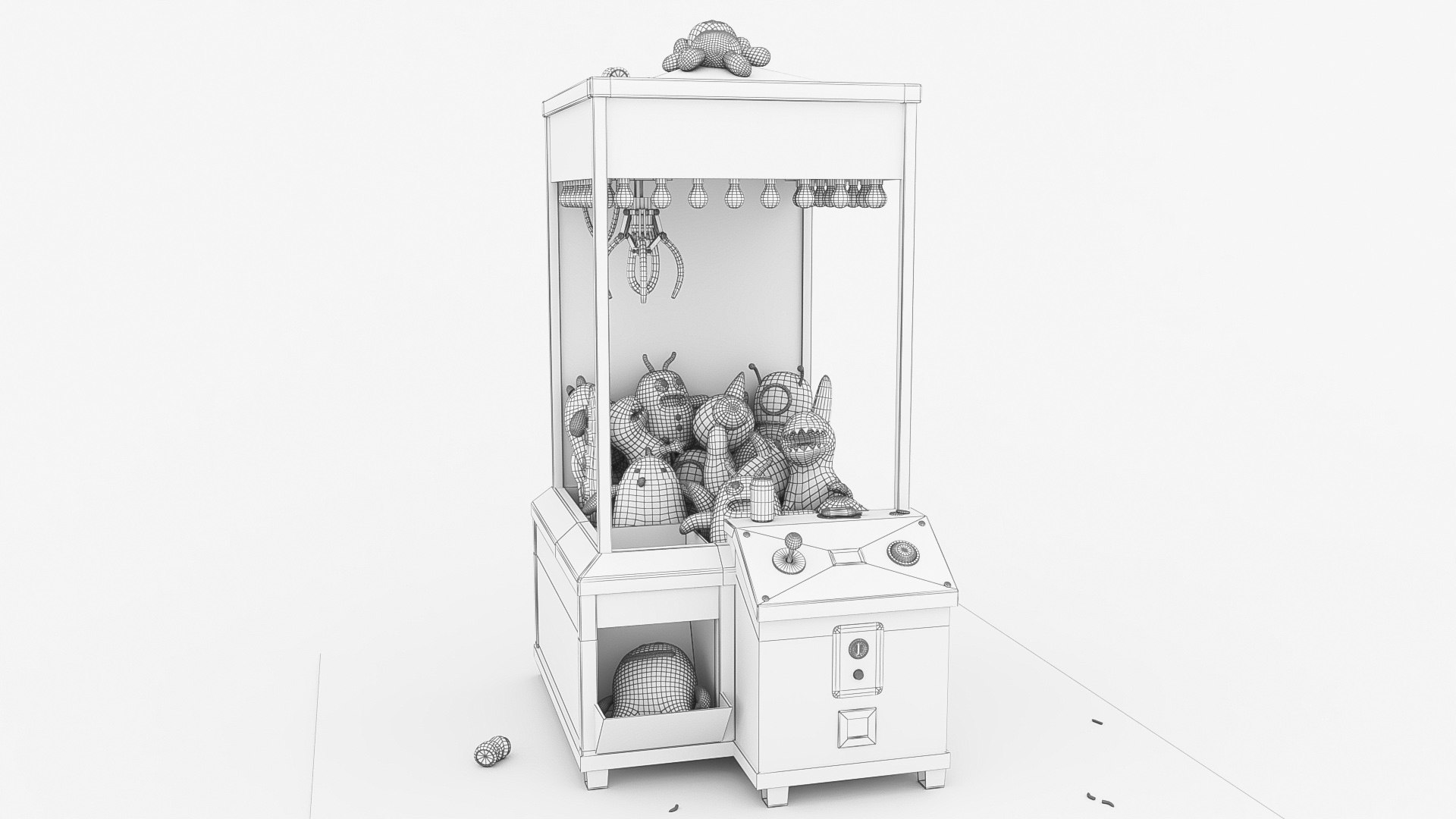 Teddies Claw Machine Low-poly 3D Model 3D - TurboSquid 2078296