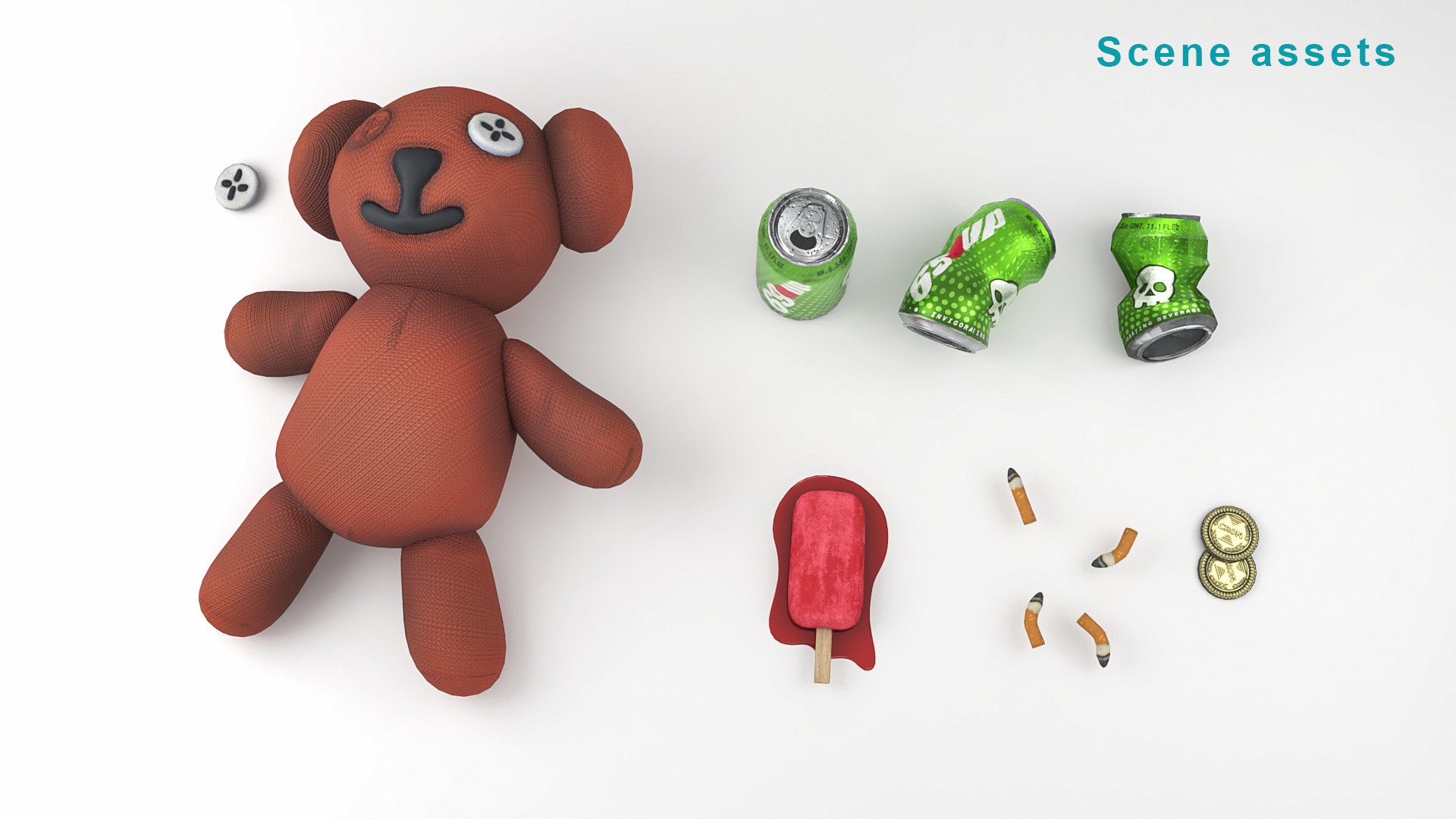 Teddies Claw Machine Low-poly 3D Model 3D - TurboSquid 2078296