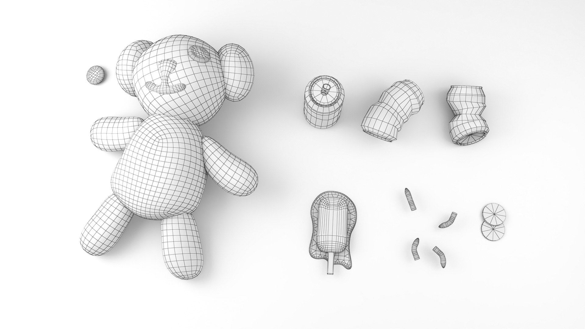 Teddies Claw Machine Low-poly 3D Model 3D - TurboSquid 2078296