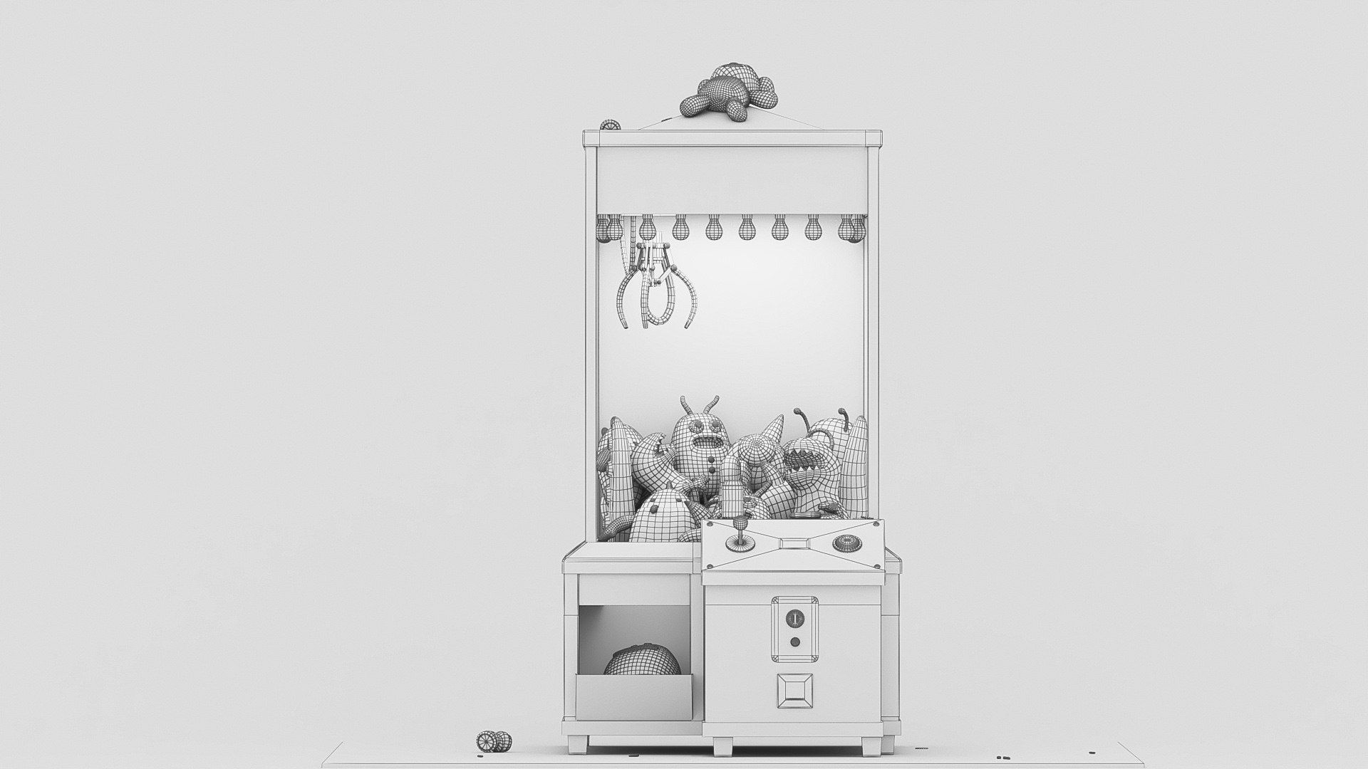 Teddies Claw Machine Low-poly 3D Model 3D - TurboSquid 2078296