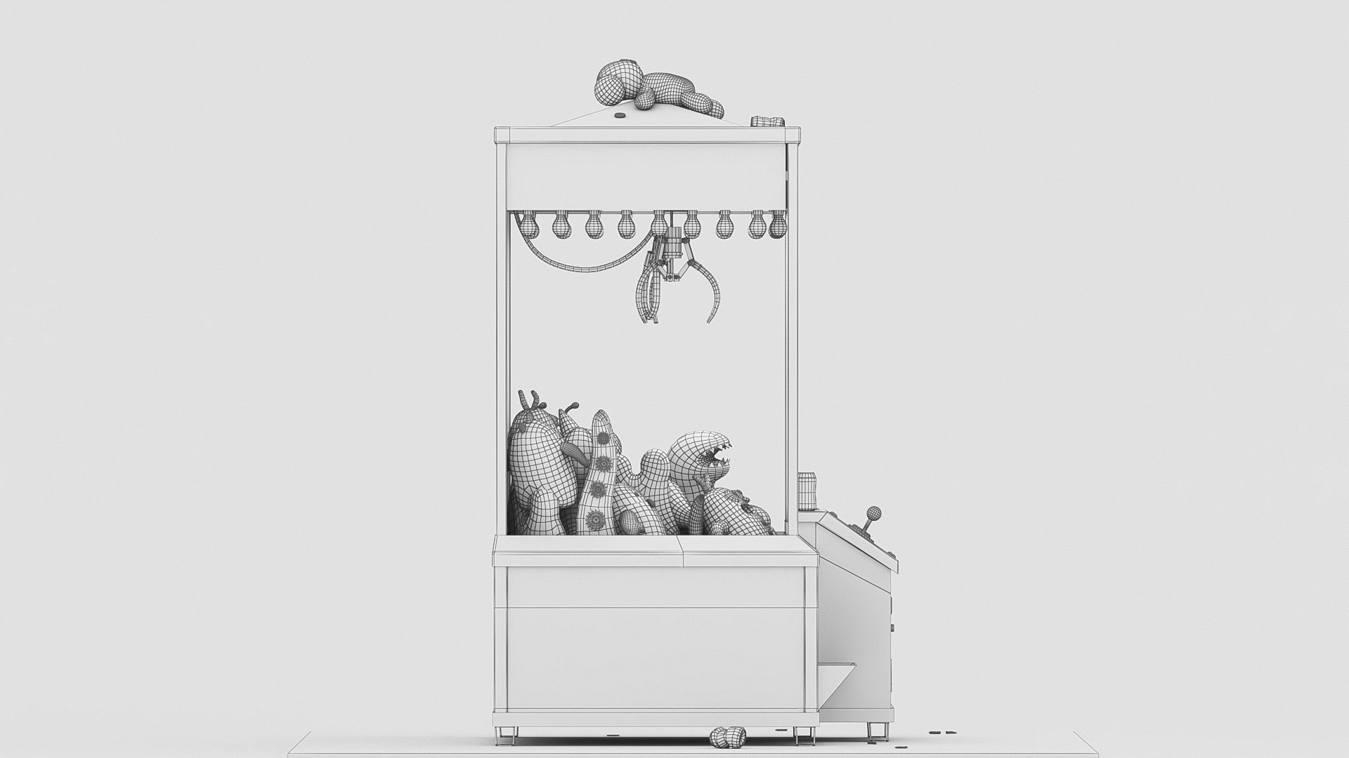 Teddies Claw Machine Low-poly 3D Model 3D - TurboSquid 2078296