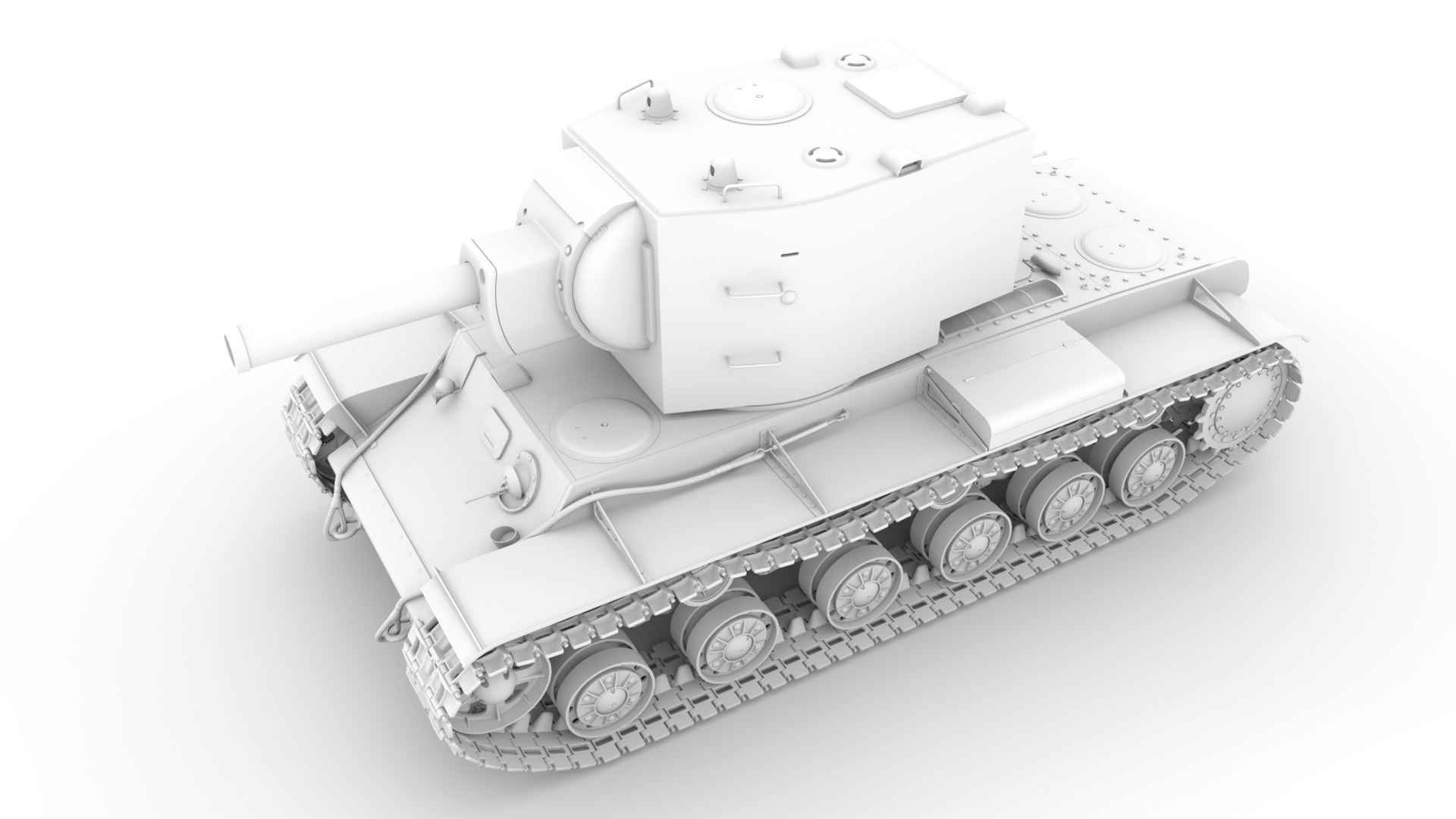 Detailed KV2 Russian Tank 3D - TurboSquid 1881084
