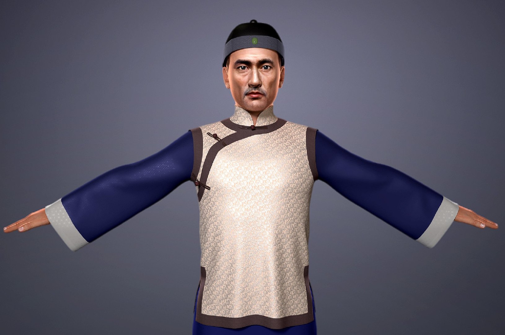 Chinese Ancient Qing Dynasty Officials 3D Model - TurboSquid 2203104