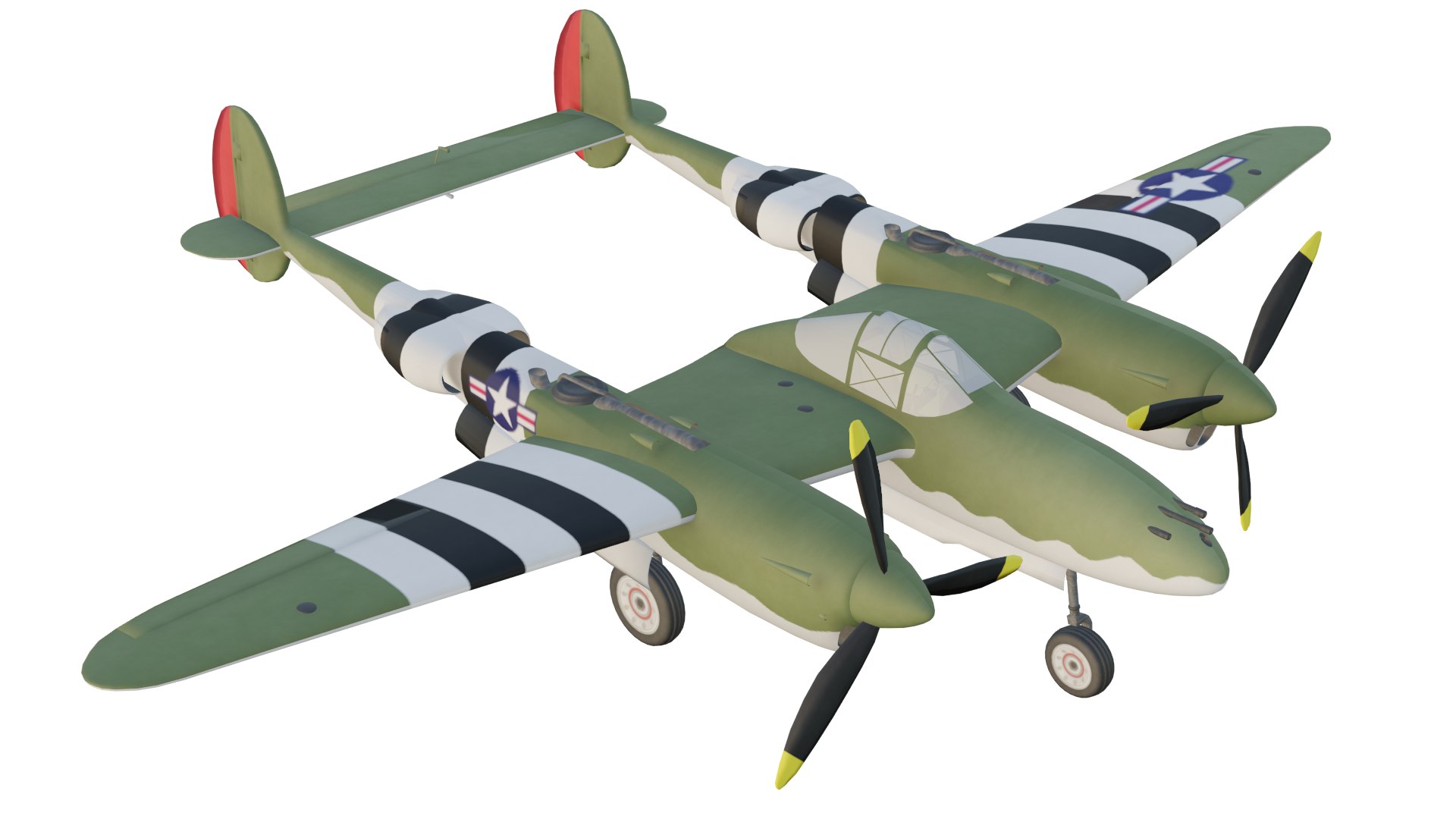 Lockheed P-38 Lightning Fighter 3D-Modell 3D-Modell - TurboSquid 2332080