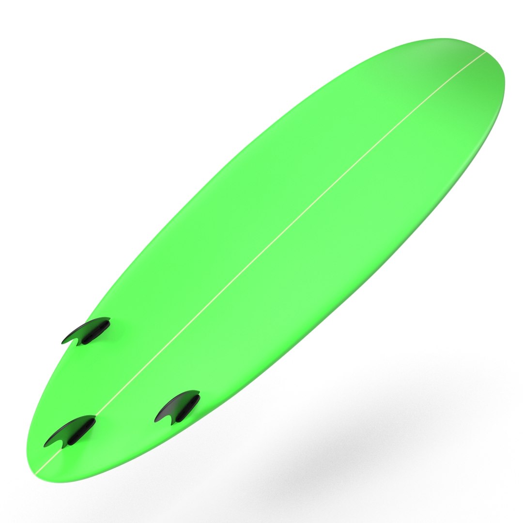 3d Model Of Surfboard Funboard 4