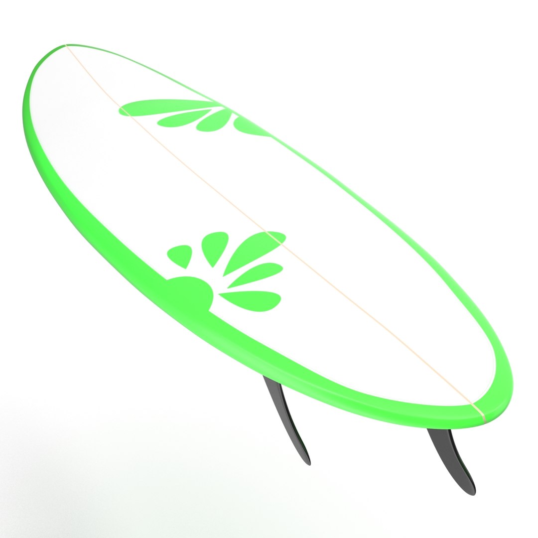 3d Model Of Surfboard Funboard 4