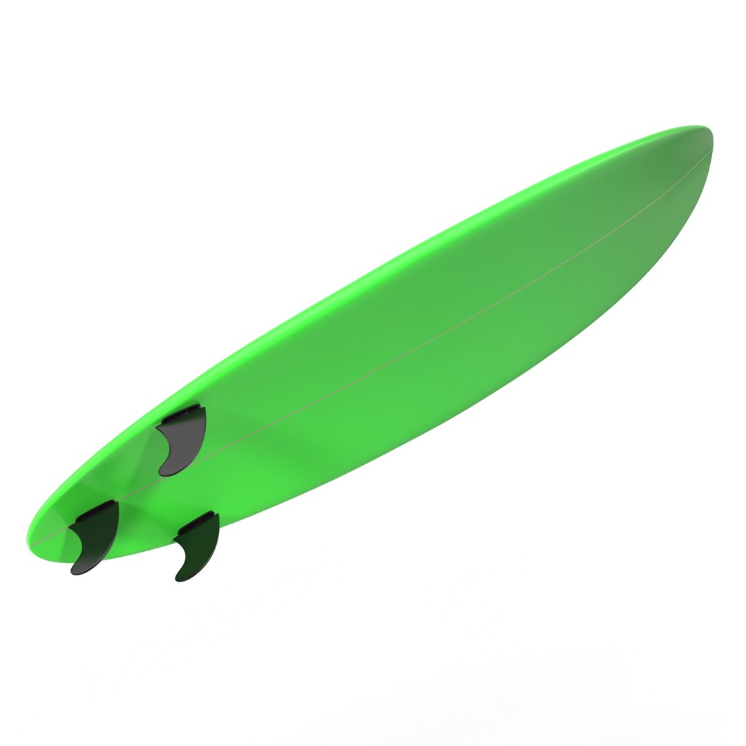 3d Model Of Surfboard Funboard 4