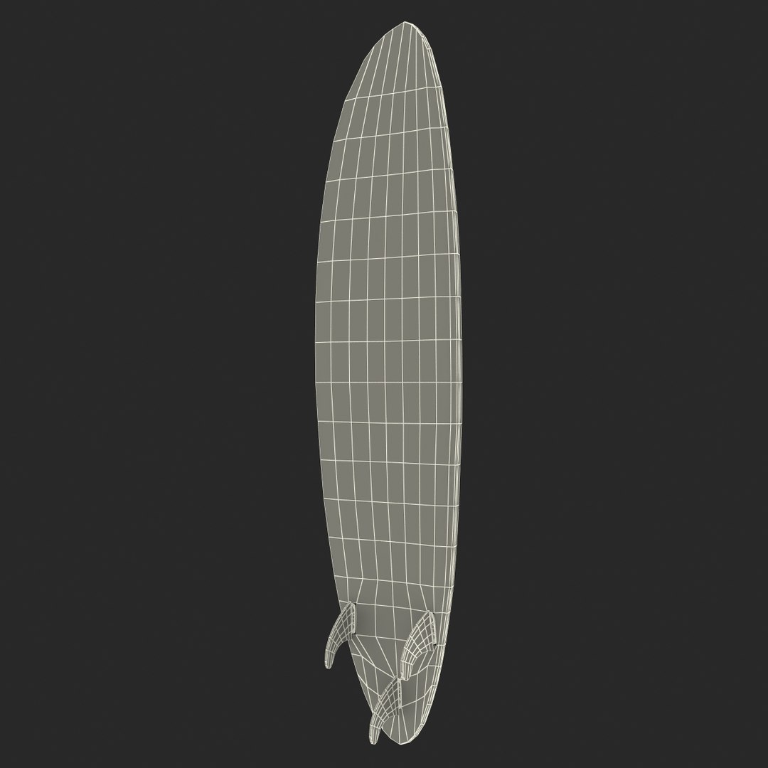 3d Model Of Surfboard Funboard 4