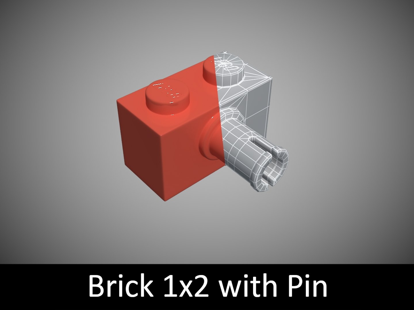 Lego Bricks 1x2 3d Max