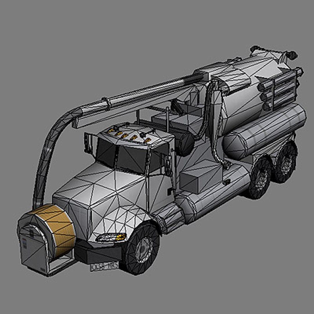 ready jetter truck 3d model