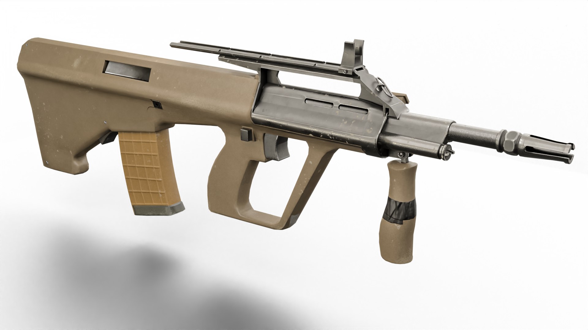 AUG Tactical Rifle Set Game-Ready Bullpup Weapons 3 Variants With PBR ...