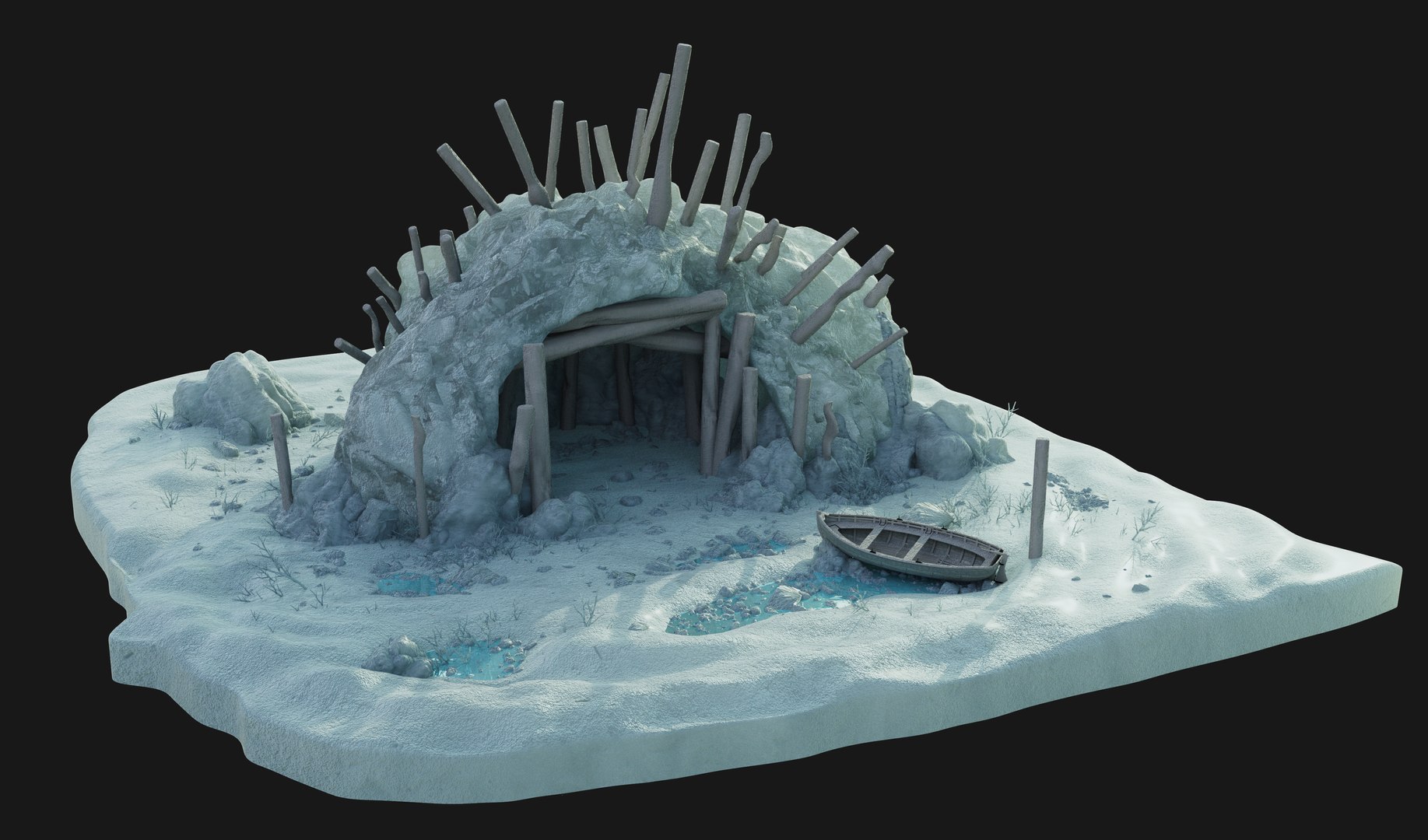 Ice Igloo Cave 3D Model - TurboSquid 2025200