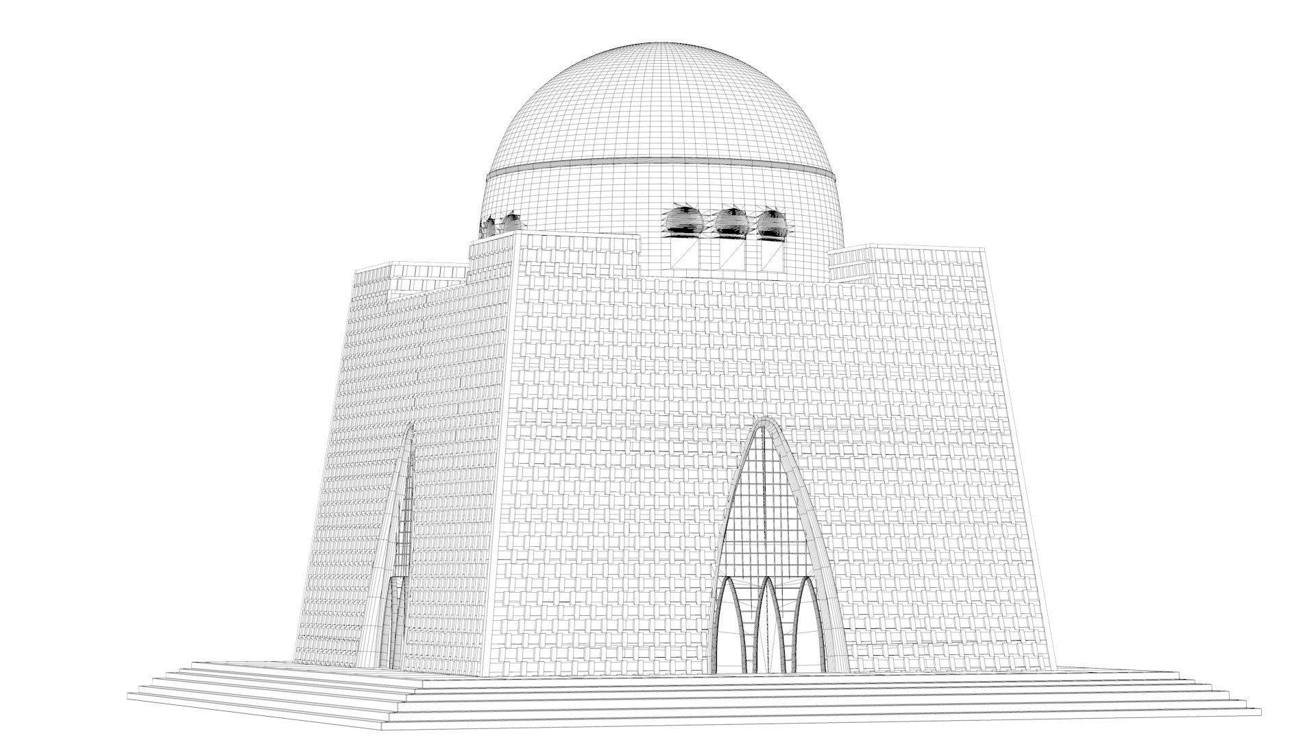 Quaid-e-Azam Tomb 3D Model - TurboSquid 2358621
