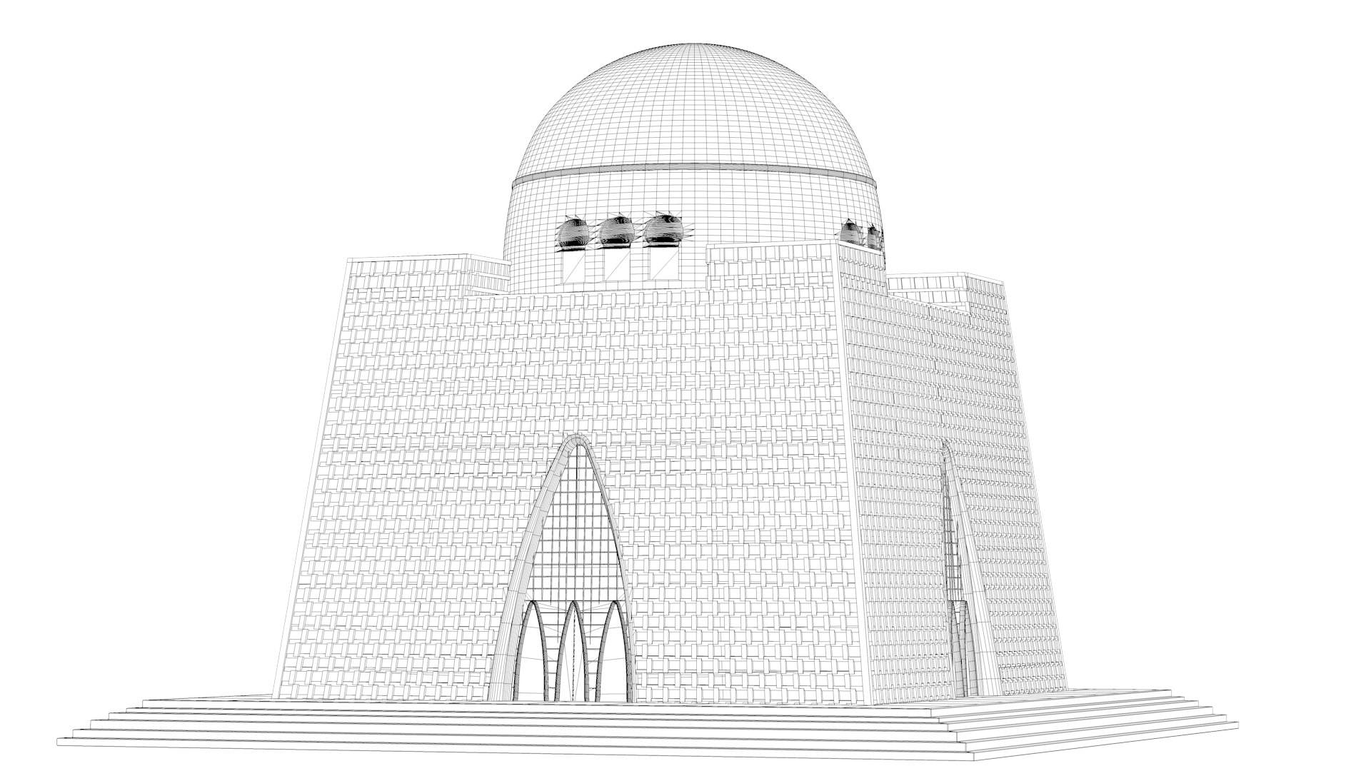 Quaid-e-Azam Tomb 3D Model - TurboSquid 2358621