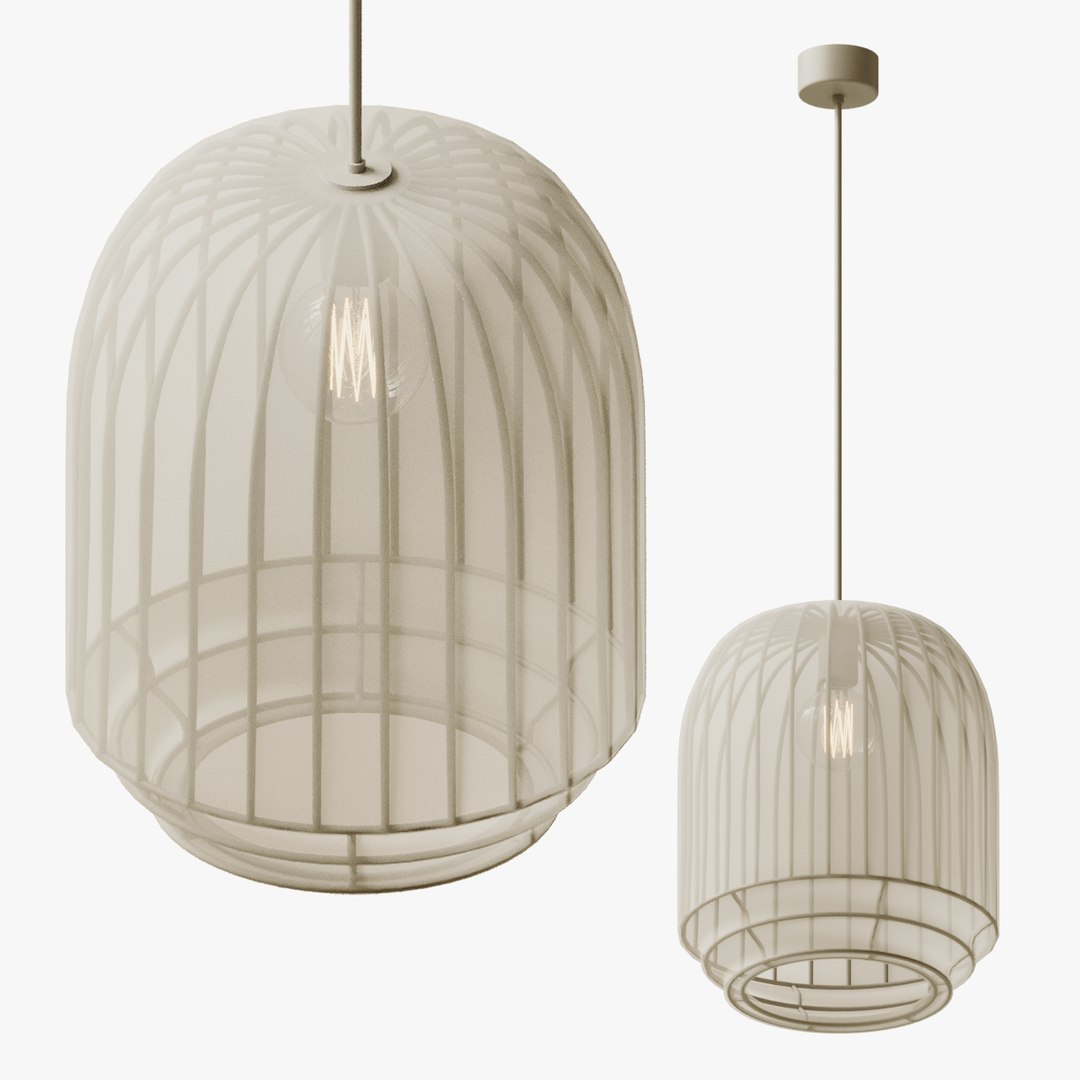 3D model Pendant light off white northern - TurboSquid 2089928