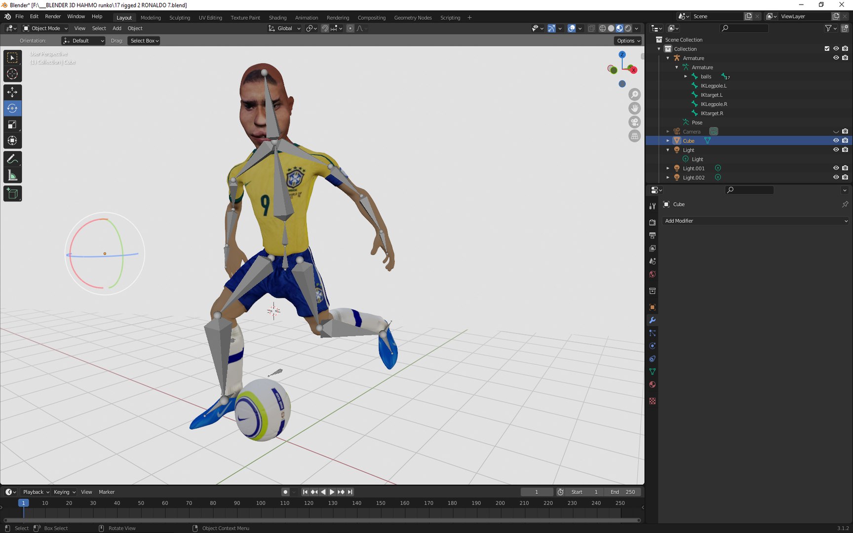 RIGGED BRASIL RONALDO FOOTBALL 1998 WORLD CUP 3D model - TurboSquid 2001117