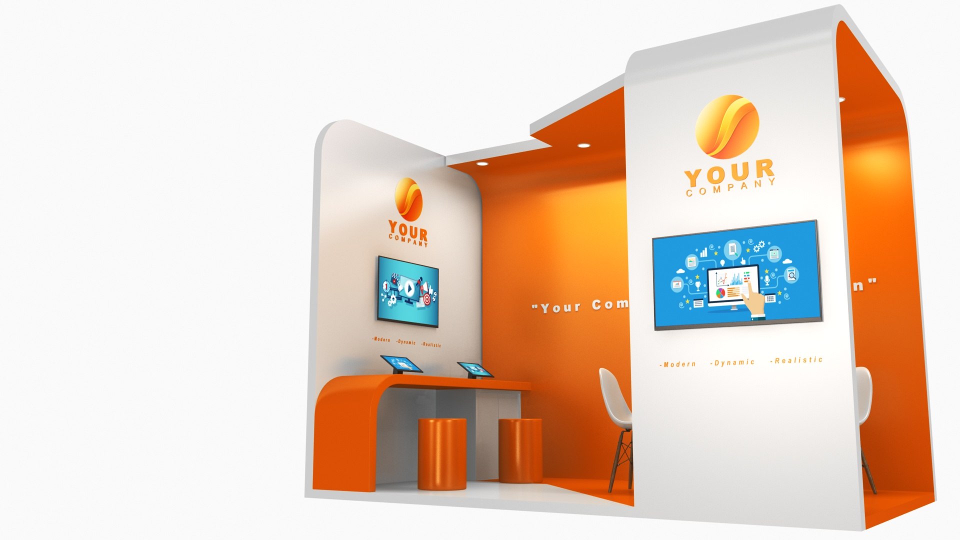 Modern Small Exhibition Booth Collection 3D - TurboSquid 1776703