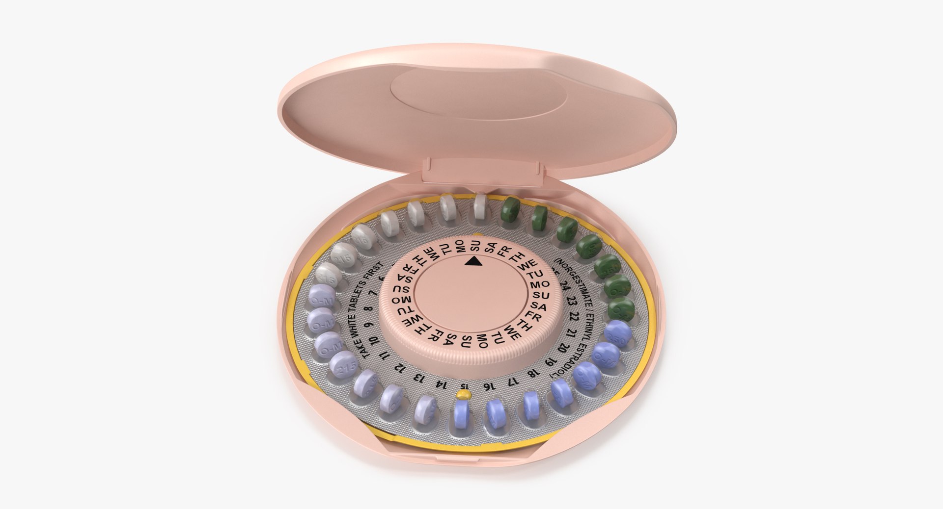 3d Birth Control Pill Package Model