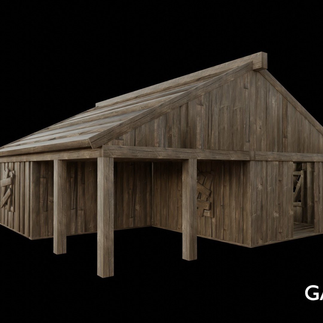 3D Old Wooden Medieval Building House 3 - TurboSquid 2105817