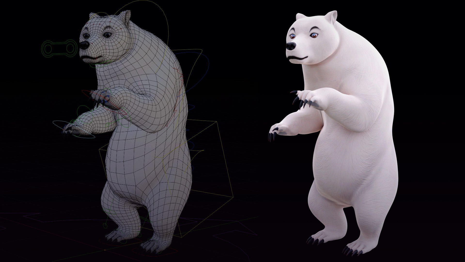 3D Polar Bear And Grizzly Bear 3d Model Rigged AR Ready Low-poly 3D ...