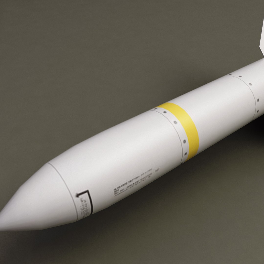 Aircraft Missile Agm-88 Harm 3d Model