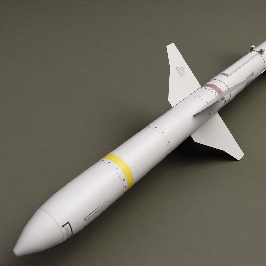 Aircraft Missile Agm-88 Harm 3d Model
