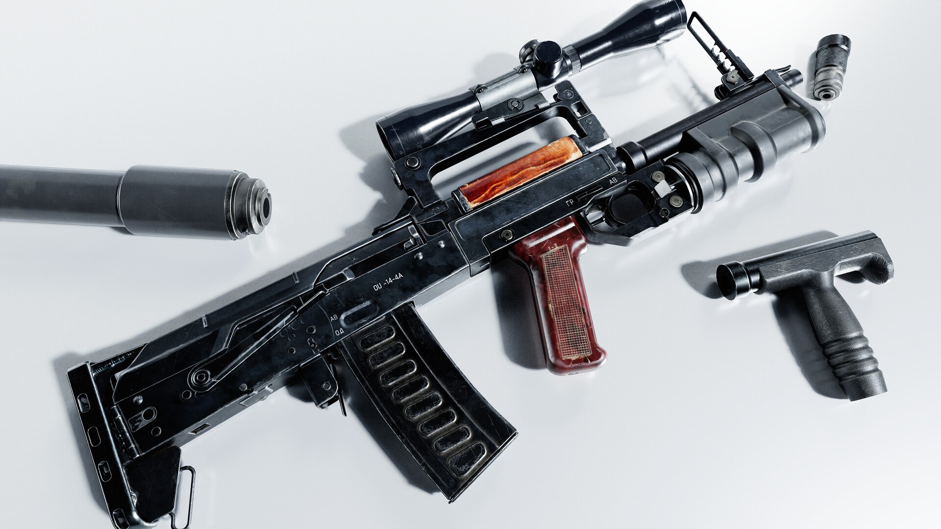 3D Lowpoly OTs-14 Groza - TurboSquid 2340418