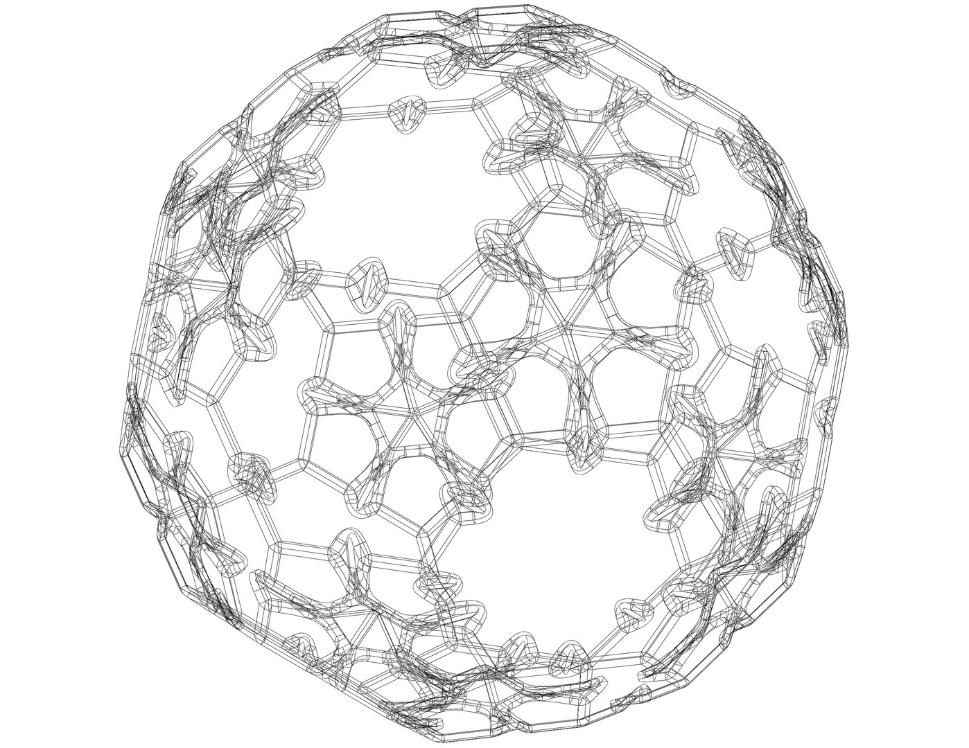 Wireframe Shape Sierpinski Buckyball 3D Model - TurboSquid 2201367