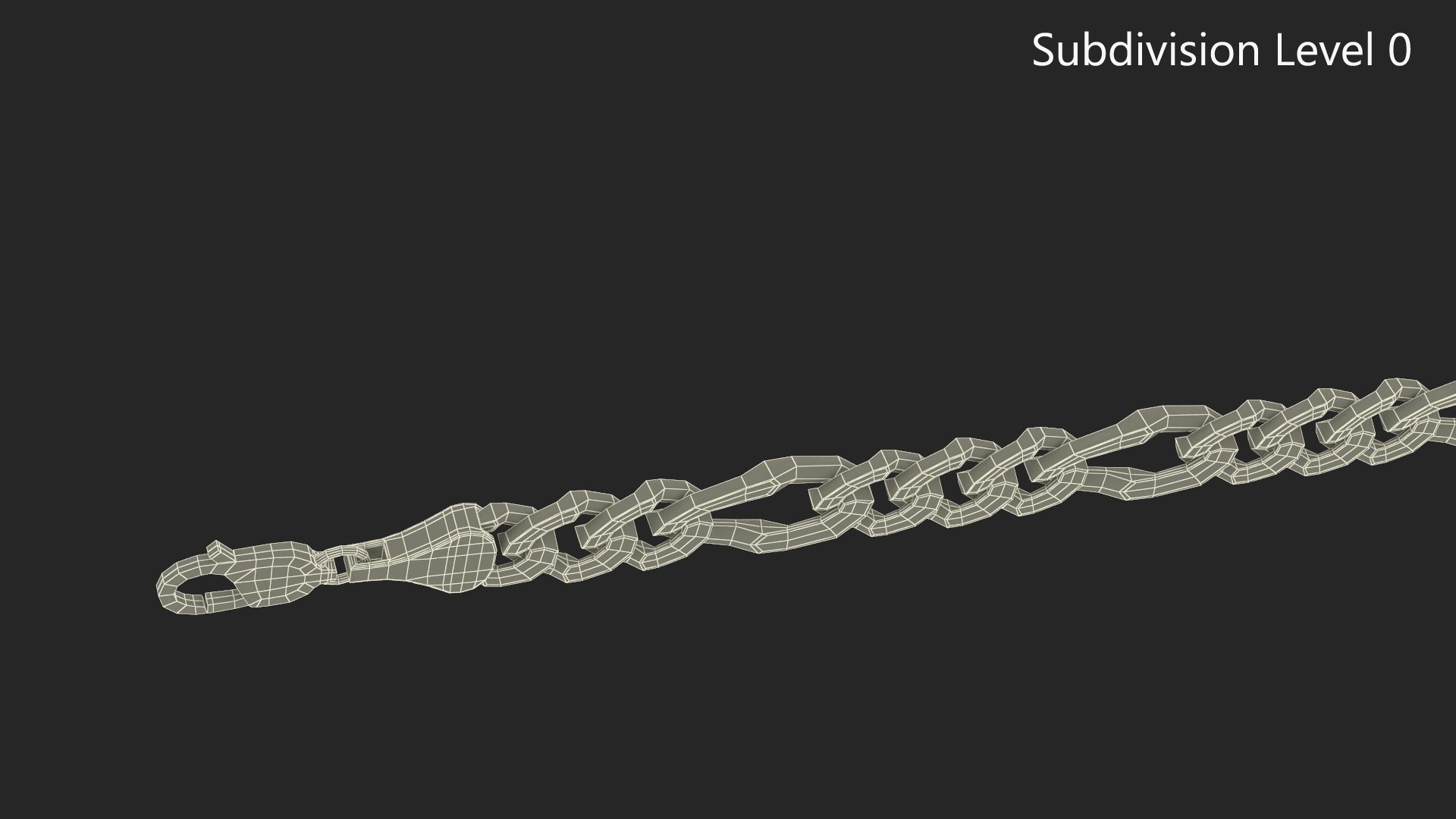 Figaro Jewelry Silver Chain 3D Model - TurboSquid 2245082