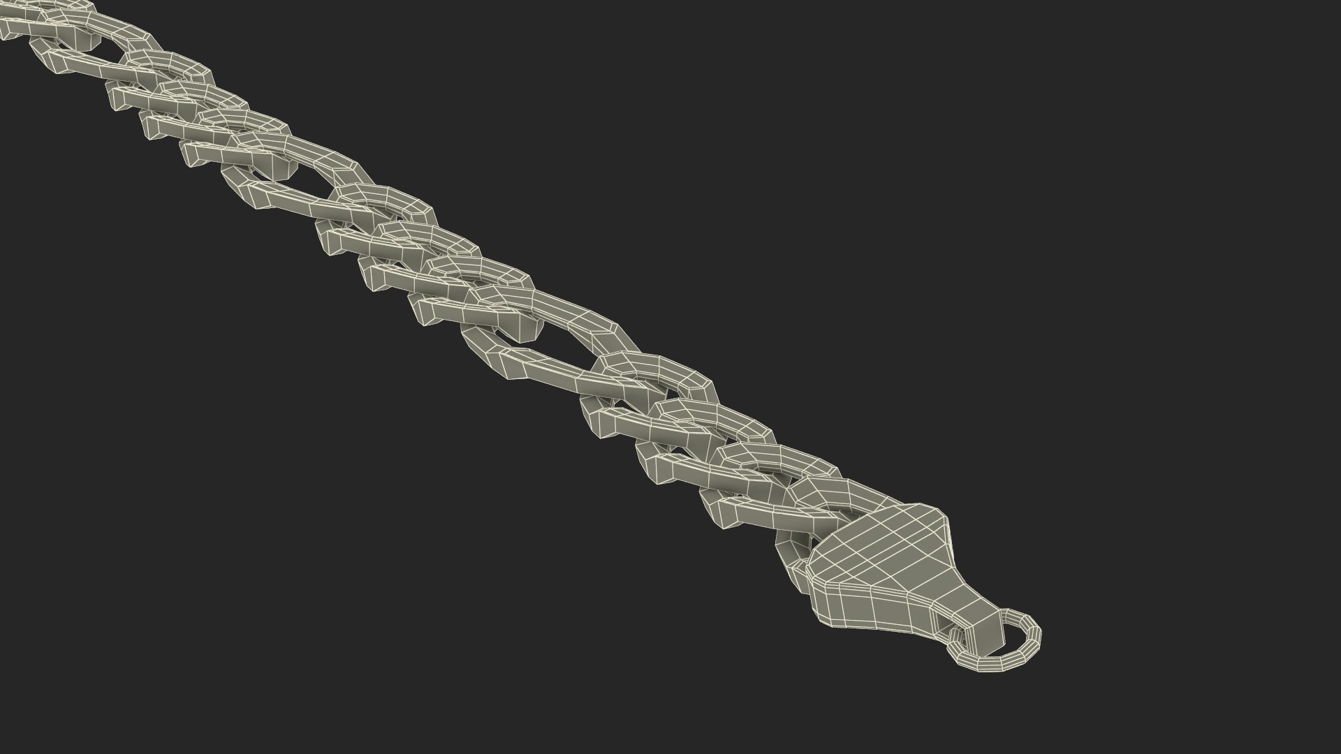 Figaro Jewelry Silver Chain 3D Model - TurboSquid 2245082