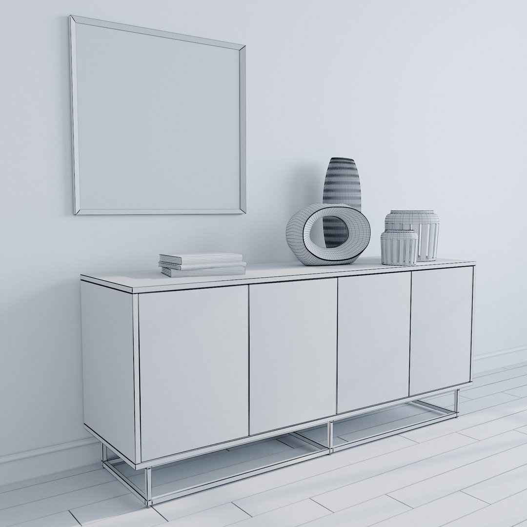 Media Console 3D Model - TurboSquid 1594954