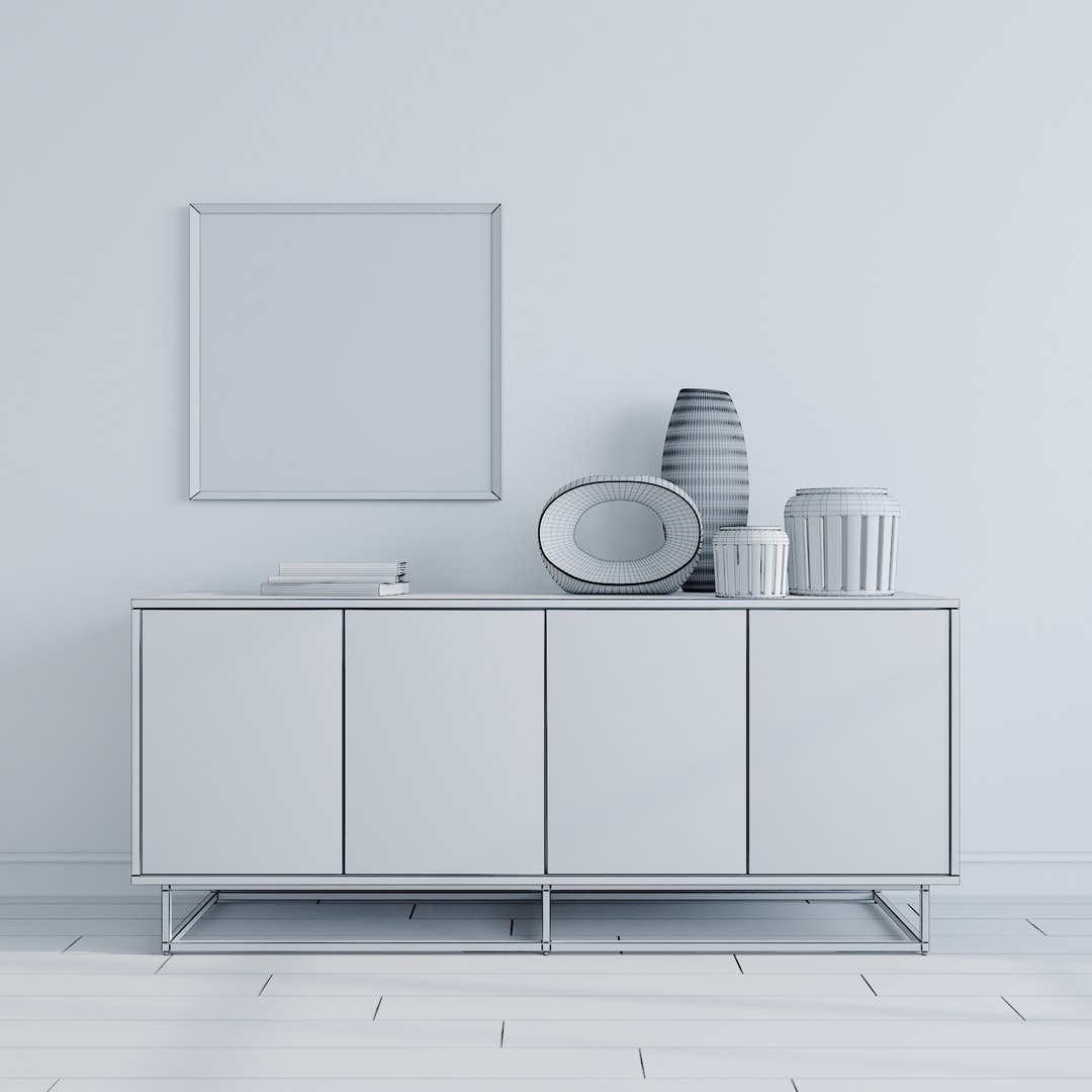 Media Console 3D Model - TurboSquid 1594954