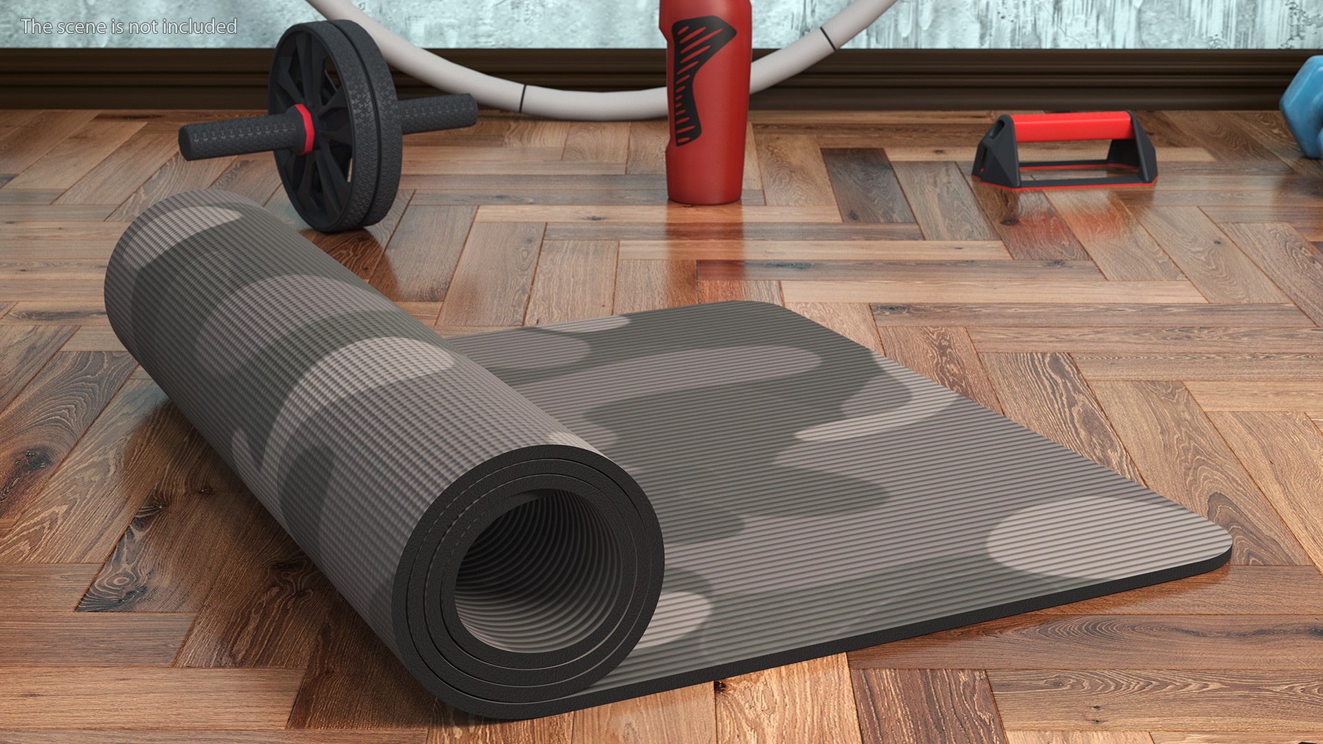 3D Model Yoga Mat Rolled Camo - TurboSquid 1905486