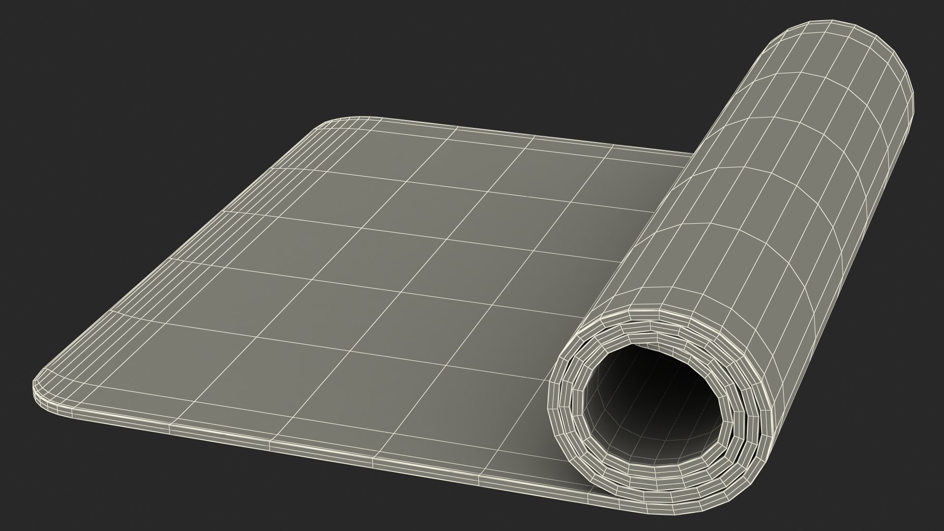3D Model Yoga Mat Rolled Camo - TurboSquid 1905486